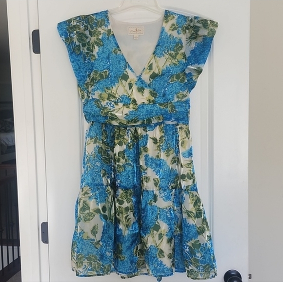 Flora Bea Nyc | Dresses | Flora Bea Nyc Elegant Blue And Green Floral ...